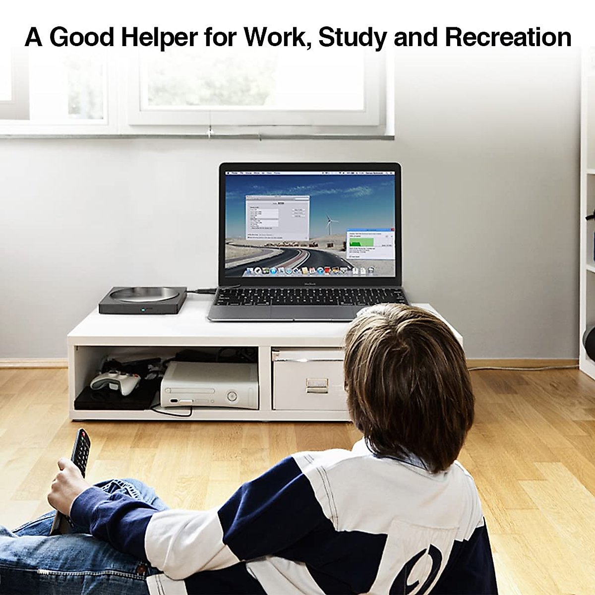 VersionTECH. External CD DVD Drive, USB 3.0 Type C Ultra-Slim Superdrive Optical Burner Writer Player CD DVD +/- RW, Compatible with Windows 10 8 7 XP Vista Mac OS System for Mac Pro Air iMac Laptop