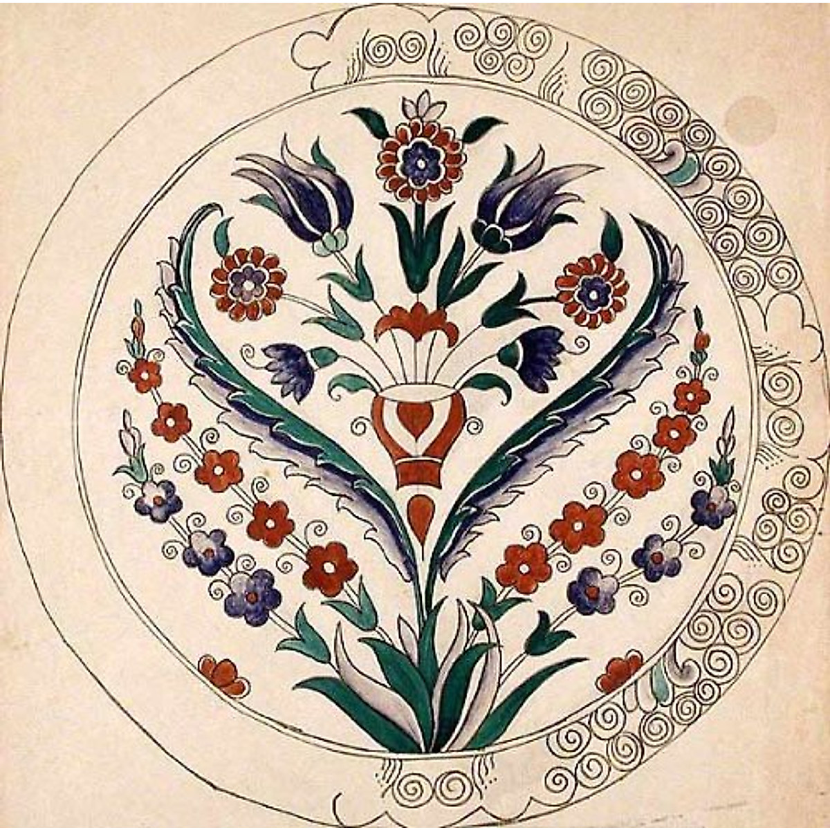 An original design for a porcelain plate