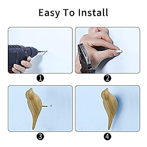 DesignSter Wood Grain Bird Coat Hooks - Premium Resin Creative Wall Mounted Birds Decorative Art Decor Hat Towel Bag Hanger Gift for Home,Living Room, Bedroom, Shop, Set of 5