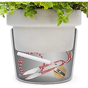 Suck UK Plant Pots Hideaway Secret Key Hider Secret Safe To Hide Keys Flower Pot With Hidden Safe & Secret Compartment Flower Pot Stash Box to Hide Your Key Set & Money Novelty Storage Safe