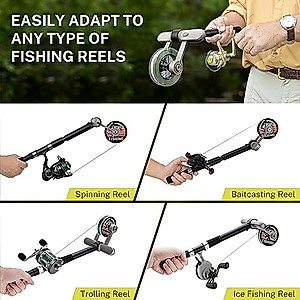 Gonex Fishing Line Spooler with Unwinding Function Installation-Free Fishing line Winder Spooler for Spinning Reel Cast Reel and Spincast Reel Spool Spooling Station System