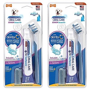Nylabone Advanced Oral Care Senior Dog Dental Kit Small Dog