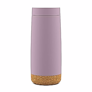 Ello Cole 16oz Vacuum Insulated Travel Coffee Mug with Leak-Proof Slider Lid and Built-in Coaster, Keeps Hot for 5 Hours, Perfect for Coffee or Tea, BPA-Free Tumbler, Mauve