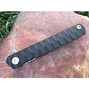 TACTICAL GEARZ Damascus Pocket Knife for EDC! G10 Handle! 67 Multi Layered Damascus Blade & VG10 Core! Includes Sheath! (Vela XT)