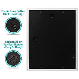 Frametory, Set of 12, 11x14 White Picture Frame - Made to Display Pictures 8x10 with Mat or 11x14 Without Mat - Wide Molding - Pre-Installed Wall Mounting Hardware