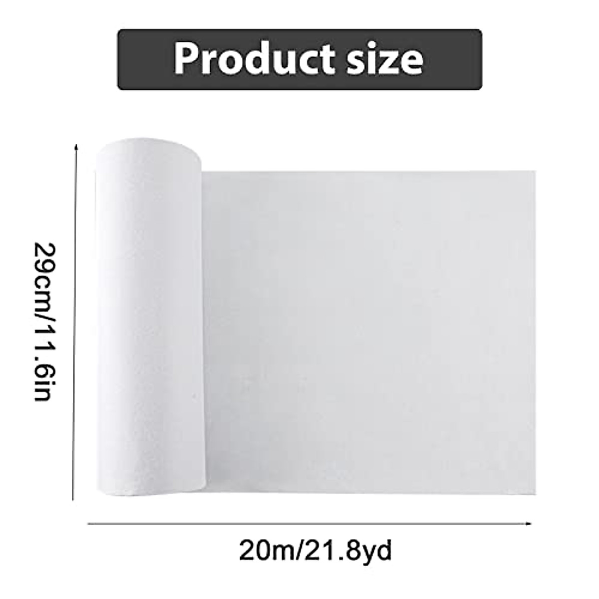 Fusible Interfacing, 0.3x21.9yd Polyester Non-Woven Interfacing Single-Sided Iron on Interfacing Lightweight Medium Weight Iron-On Interfacing for Sewing Quilting Crafting