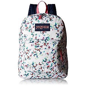 JanSport Unisex SuperBreak Multi White Floral Backpack