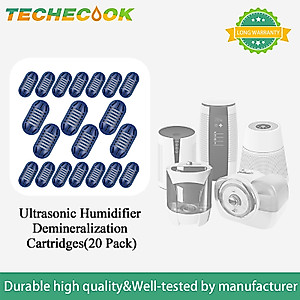 Demineralization Cartridge Filter for Humidifier UHE-HDC4 Fit for HoMedics Ultrasonic Humidifier, Eliminate White Mist|Prevent Hard Water Build-Up|Filter Mineral Deposits, 20Pack, Compared to uhe-hdc4