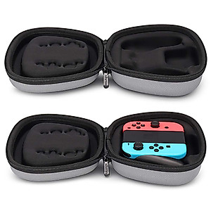 sisma Joycon Case Compatible with Nintendo Switch Joy-Con and Grip, Travel Protective Cover Home Safekeeping Storage Case Grey Carrying Bag