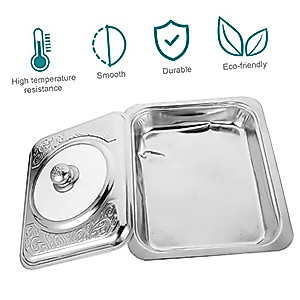 Buffet Server 1Pc Dinner Plate Stainless Steel Rectangular Chafing Dishes for Banquet Cold Food Buffet