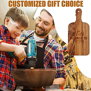 18 Pcs Cutting Board Set Plain Chopping Board with Handles Laser Engraving Serving Board Wooden Charcuterie Kitchen Board Bulk for DIY Housewarming Mother's Day Gift (15 x 7 Inch, Acacia)