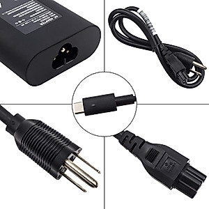 HotTopStar 45W USB-C Laptop Charger Compatible for Dell XPS 13 9370 9360 9380 7390 2in1 XPS 12 9250 Latitude 7275 7370 7290 5285 5290-2in1 Chromebook 3100 3400 LA45NM150 Type C Power Cord Supply