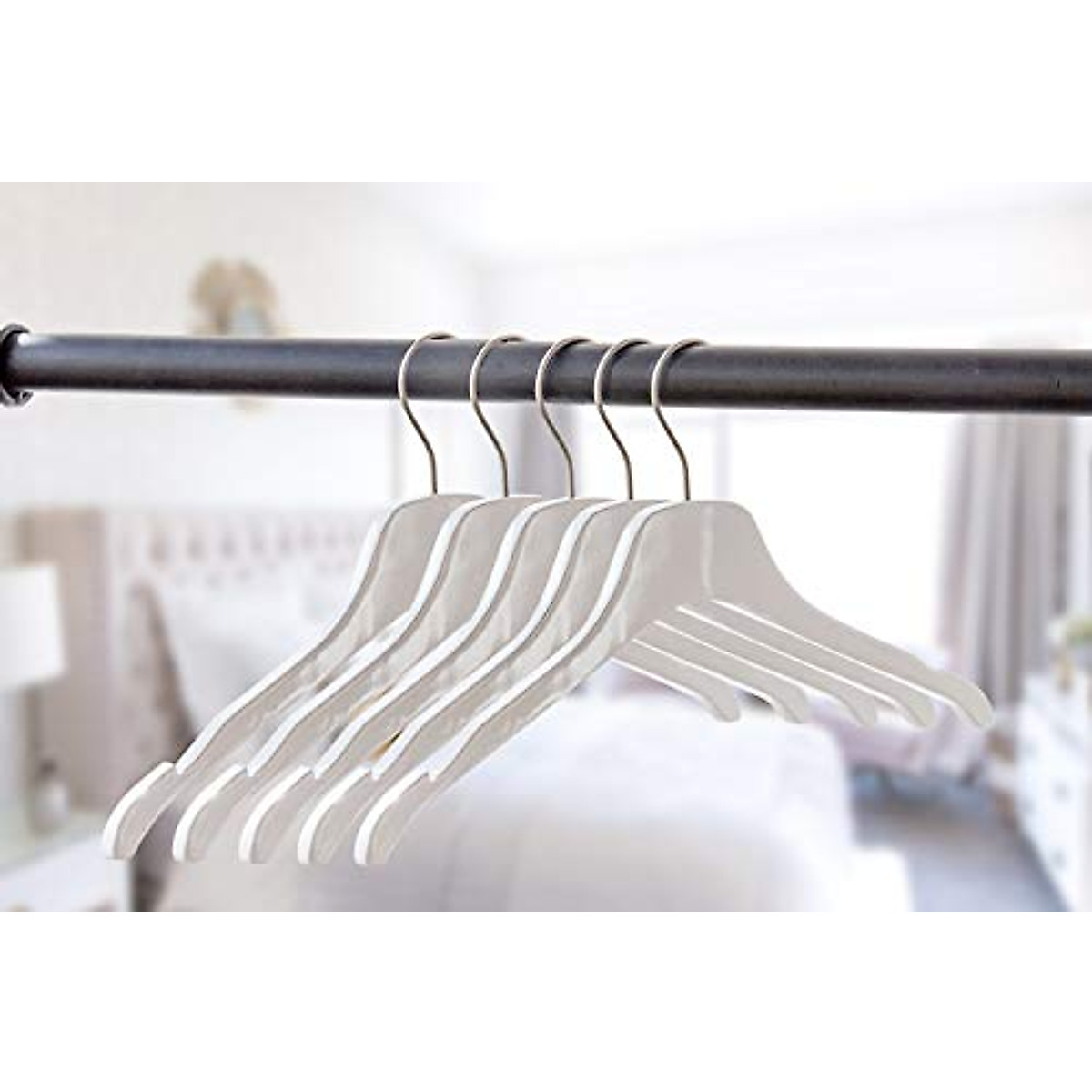 NAHANCO 9101750HU Acrylic Premium Shirt Hanger, 17", White (Pack of 12)