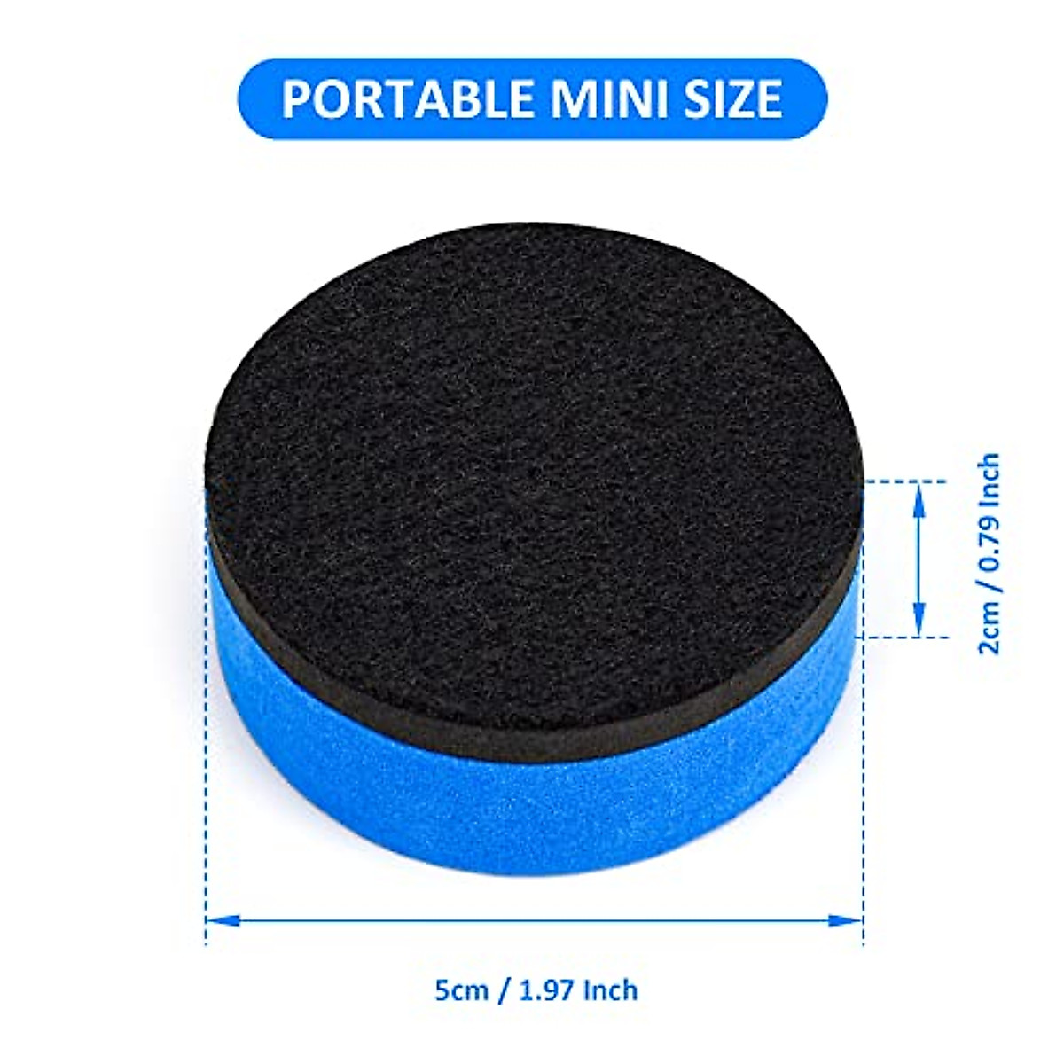 EAONE 48 Pack Dry Erase Eraser, Magnetic Whiteboard Erasers Mini Circle Dry Eraser Chalkboard Cleaner Bulk for Kids Students Classroom, Homeschool and Office(1.97 x 1.97 inch, 4 Colors)