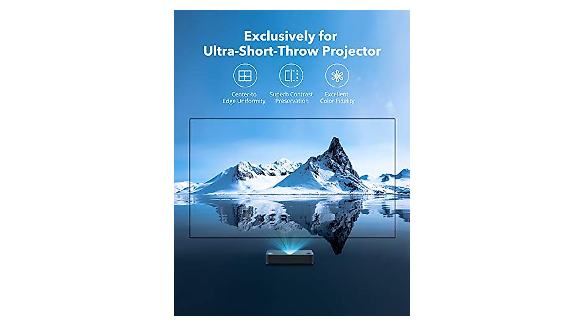 HiPP 100-inch UHD ALR Fixed Frame Projector Screen for Home & Business