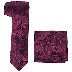 STACY ADAMS mens Classic Style Reg necktie, Burgundy, Regular US