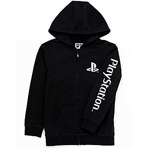 PlayStation Kids Hoodie Zip Up Boys Games Logo Black Jumper Jacket 13-14 Years