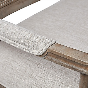 Dsnyu Solid Wood Arm Chair, Living Room Chair Modern Accent Seating Beige Comfy Home Furniture 25" Lx47.25 Wx35 H