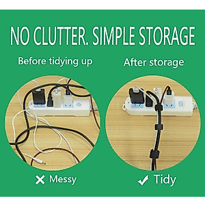 50PC Cable Ties Reusable - Cable Straps Multi-Purpose Tie Wraps Fastening Straps Used for Headphones Phones 1