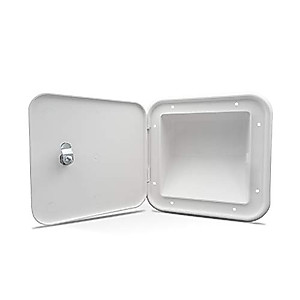 Thetford|B&B Molders RV Replacement Parts and Accessories RV Camper Gas/Fuel Hatch with Slant Back Polar White PN 94312