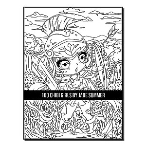 100 Chibi Girls: An Adult Coloring Book Collection with Cute Girls, Fantasy, Horror, Christmas, and More!