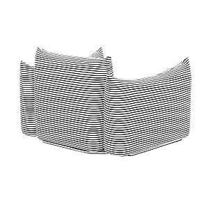 Tov Furniture Saint Tropez Pearl and Black Striped Stuffed Outdoor Armchair