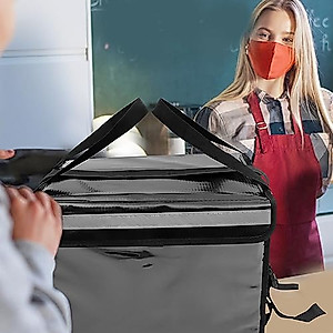 HEMOTON Insulated Food Delivery Bag, 32LReusable Warming Bag with Sturdy Zipper for Food Delivery & Grocery Shopping, Durable, Heavy Duty, Large Size