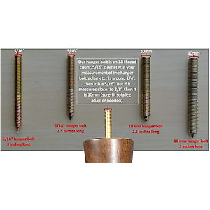 BingLTD - 8" Unfinished Profile Hardwood Sofa Leg - Set of 8 (P3145-UNF)