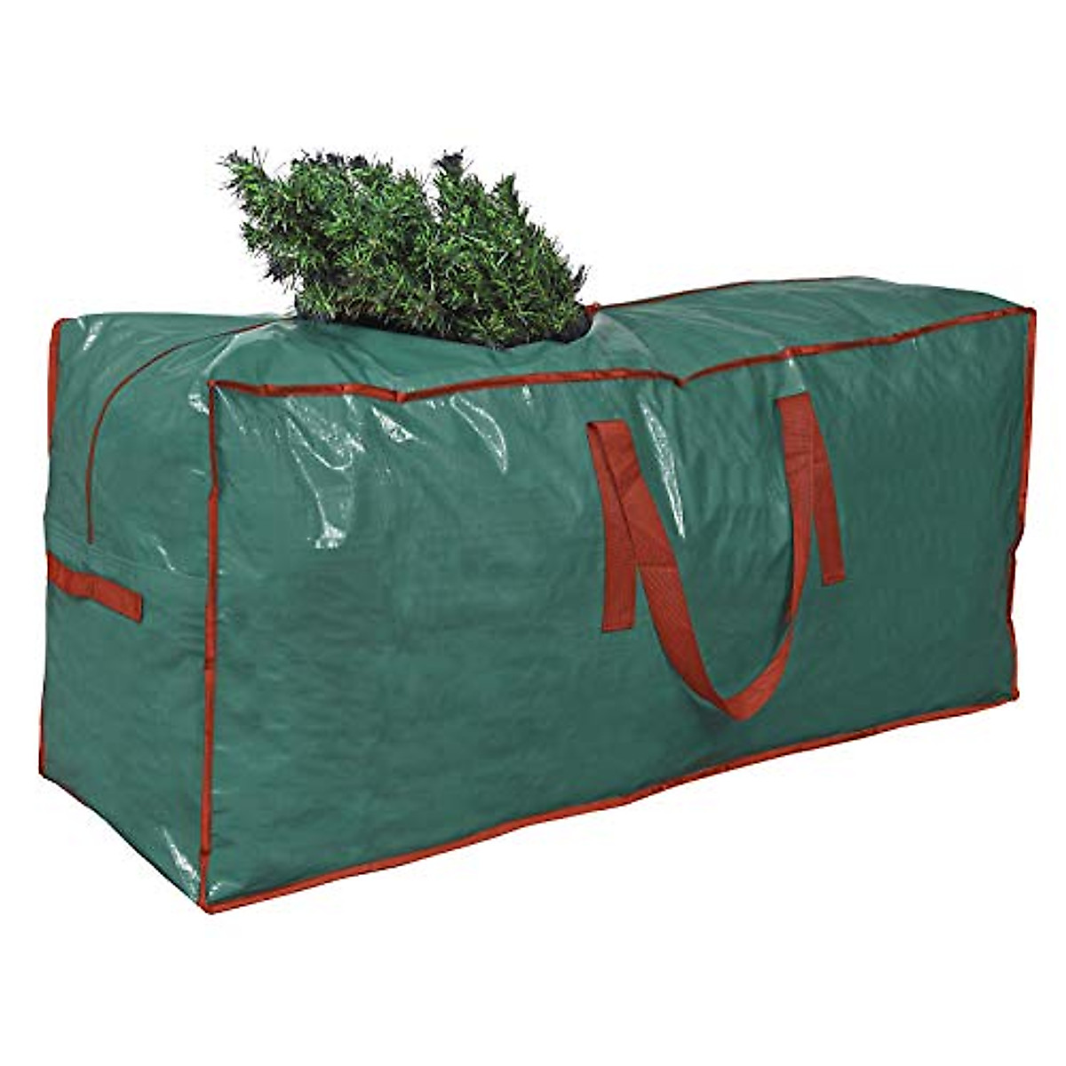 Propik Christmas Tree Storage Bag | Fits Up to 9 Ft. Tall Disassembled Tree | 65” X 15” X 30” Holiday Tree Storage Case | Xmas Storage Container with Handles and Sleek Zipper (Green)