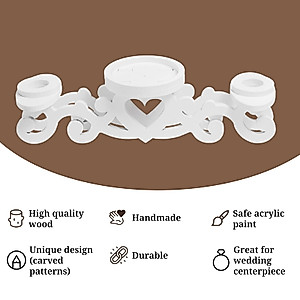 Heart Unity Candle Holder for Wedding Candles for Ceremony - Unity Candle Holders Candles Holder for Wedding Ceremony - Unity Candle Stand Bride and Groom Centerpiece