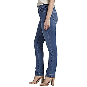 JAG Jeans Women's Petite Valentina High Rise Straight Leg Pull-on Jeans-Legacy, Electric Blue, 2
