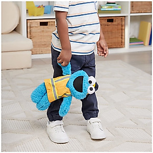 GUND Sesame Street Official Construction Worker Cookie Monster Muppet Plush, Premium Plush Toy for Ages 1 & Up, Blue/Orange, 13”