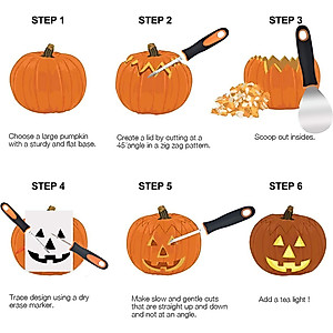 BENERAY Pumpkin Carving Kit, Includes 11 Pcs Stainless Steel As a Carving Set for Pumpkin Halloween Decoration Kit Easily Sculpting Jack-O-Lanter Halloween Set - with a Skull Storage Carrying Bucket