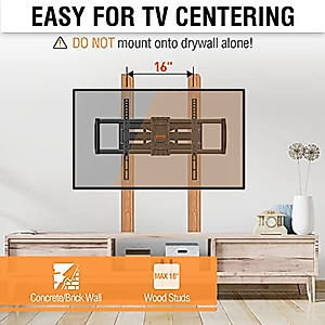 ELIVED TV Wall Mount for Most 37-82 Inch Flat Screen TVs, Swivel and Tilt Full Motion TV Mount Bracket with Articulating Dual Arms, Max VESA 600x400mm, 100 lbs. Loading, Fits 16" Wood Studs, YD3003