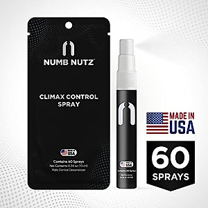 Delay Spray for Him, 60 Pumps, Numb Nutz Last Longer Bed Premature Ejaculant Control Sexual Enhancers, Desensitizing Spray Sex Men, Climax Delay Spray for Men 0.34 Fl Oz (Pack of 1) 1 0.34 Fl Oz