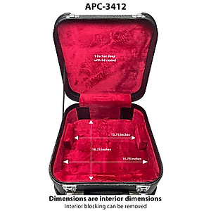 Alacran Pro Deluxe Plywood Core Hardshell Accordion Case, APC-3412 for 3, 5, and most popular Italian Accordions