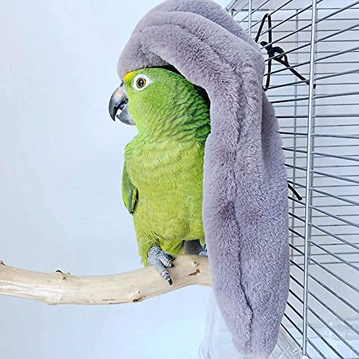 Dlfwltt Cozy Corner Fleece Bird Blanket Cozy Corner Cuddle Nest Hanging Toy Parrot Cage Snuggle Hut Warm Plush Bedding,Small Animals Shelter Plush Bedding for Parakeet Cockatiel Pigeon (Small,Purple)