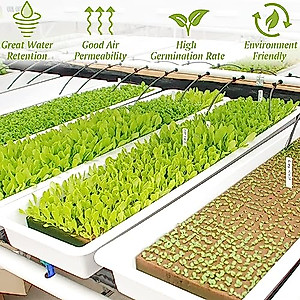 Halatool 1 Inch Rockwool Cubes Garden Rock Wool Stonewool Grow Cubes Starter Plugs for Hydroponics Soilless Cultivation Seedlings Cuttings Clone Plants Germination Start (2 Sheets, 100 Plugs in Total)