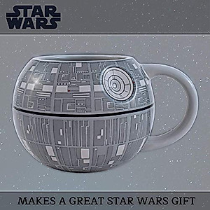 Silver Buffalo Star Wars Death Star 3D Sculpted Ceramic Mug, 20 Ounces