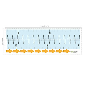 DECOWALL DWL-2018 Height Growth Chart Wall Stickers Wall Decals Peel and Stick Removable Wall Stickers for Kids Nursery Bedroom Living Room