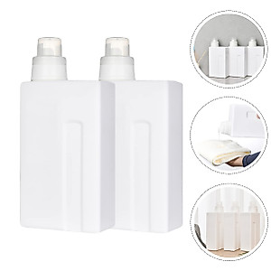 CIYODO 1000ml Empty Laundry Bottles Reusable Refillable Storage Bottle for Lotion Shampoo