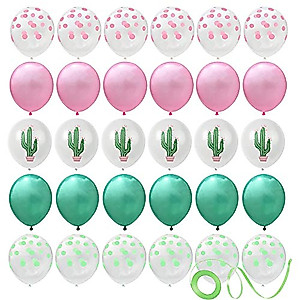 30PCS Cactus Party Balloons for Hawaiian Luau Tropical Party/Birthday Decorations/Summer Theme Carnival Party/Baby Shower