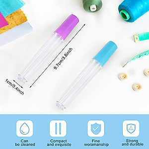 BOSMIOW 40pcs Plastic Sewing Needles Container,Felting Pin Storage Tubes,Embroidery Needles Bottle Case,Knitting Needle Pocket Box,Needlework Tool for Embroidery Sewing,4Colors