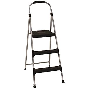 Cosco 11410PBL2 Signature Series Three Step Steel Step Stool with Plastic Steps