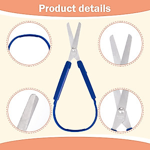 3PCS Scissors Adaptive Toddler Scissors Handle Self-Opening Scissors Cutting Grip Scissor Set Craft Easy-Open Squeeze Handle For Kids Children Adults Schools Special Needs