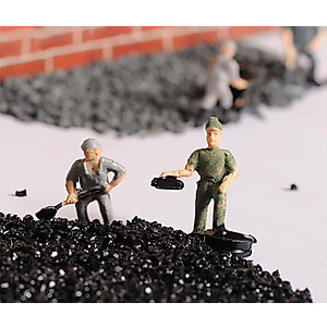 27 Pcs 1:87 Scale Train Track Railroad Worker Model People Figures Set with Rock Basing Kit Miniature Rock Landscape Rocks for Miniature Scenes