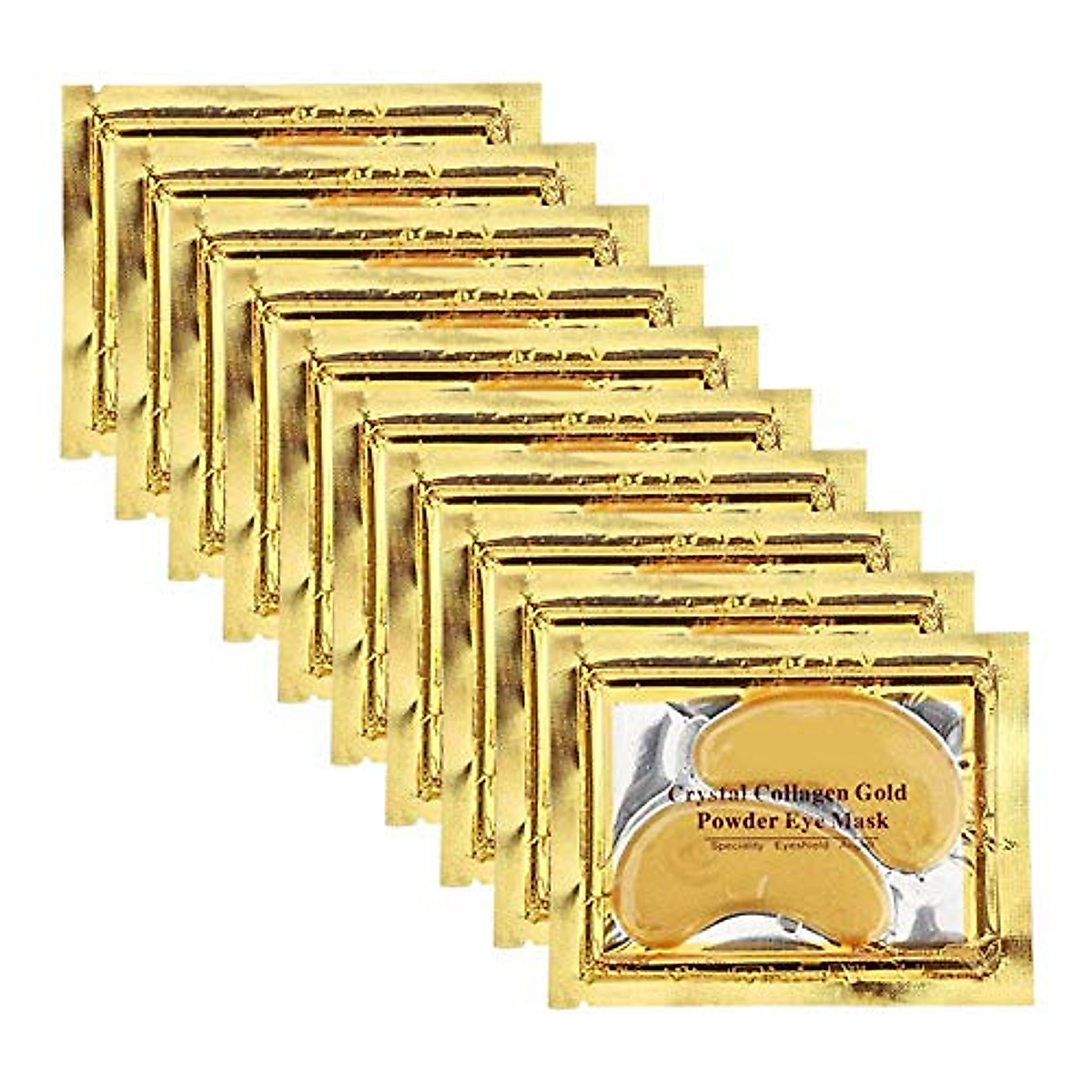 25 Pairs Gold Eye Mask Power Crystal Gel Collagen Masks, Great For Anti Aging, Dark Circles & Puffiness