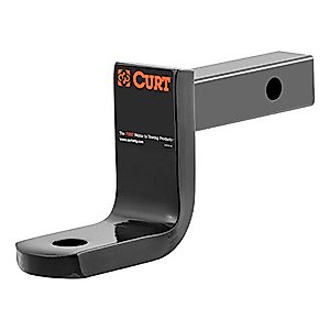CURT 45017 Class 2 Trailer Hitch Ball Mount, Fits 1-1/4-Inch Receiver, 3,500 lbs, 3/4-Inch Hole, 3-1/4-Inch Drop, 2-5/8-Inch Rise , Black