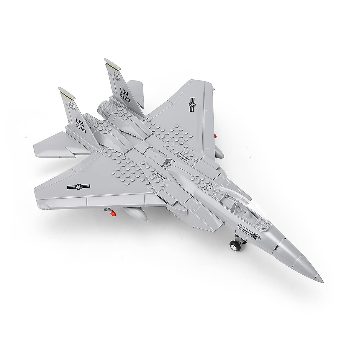 OQMI Military Airplane Toy F-15 Eagle Jet Fighter Building Block Sets, Birthday Gift for 6-10 Year Boy and Girl Building Block Lovers (262 Pieces)