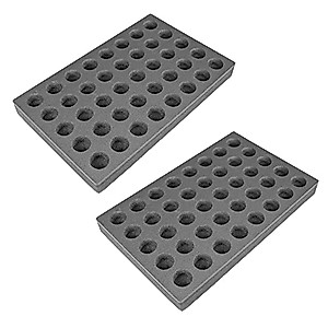 Polar Whale 2 Coffee Espresso Capsule Drawer Organizer Tray Inserts Compatible with Dolce Gusto Kitchen Home Office Waterproof Washable Black Foam 40 Compartment 12.75 x 20.25 Inches